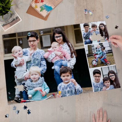 Legpuzzel met eigen foto van de (klein)kinderen
